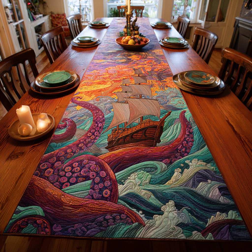 Kraken Grace Quilted Table Runner NCU0DV7709 – Vantique