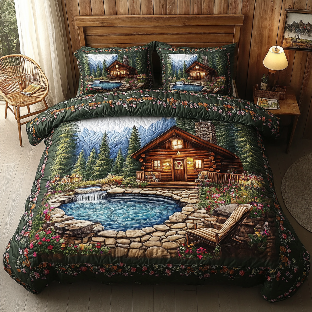 Lakeside Lodge 3-Piece Quilted Bedding Set NCU0VL2597 – Vantique