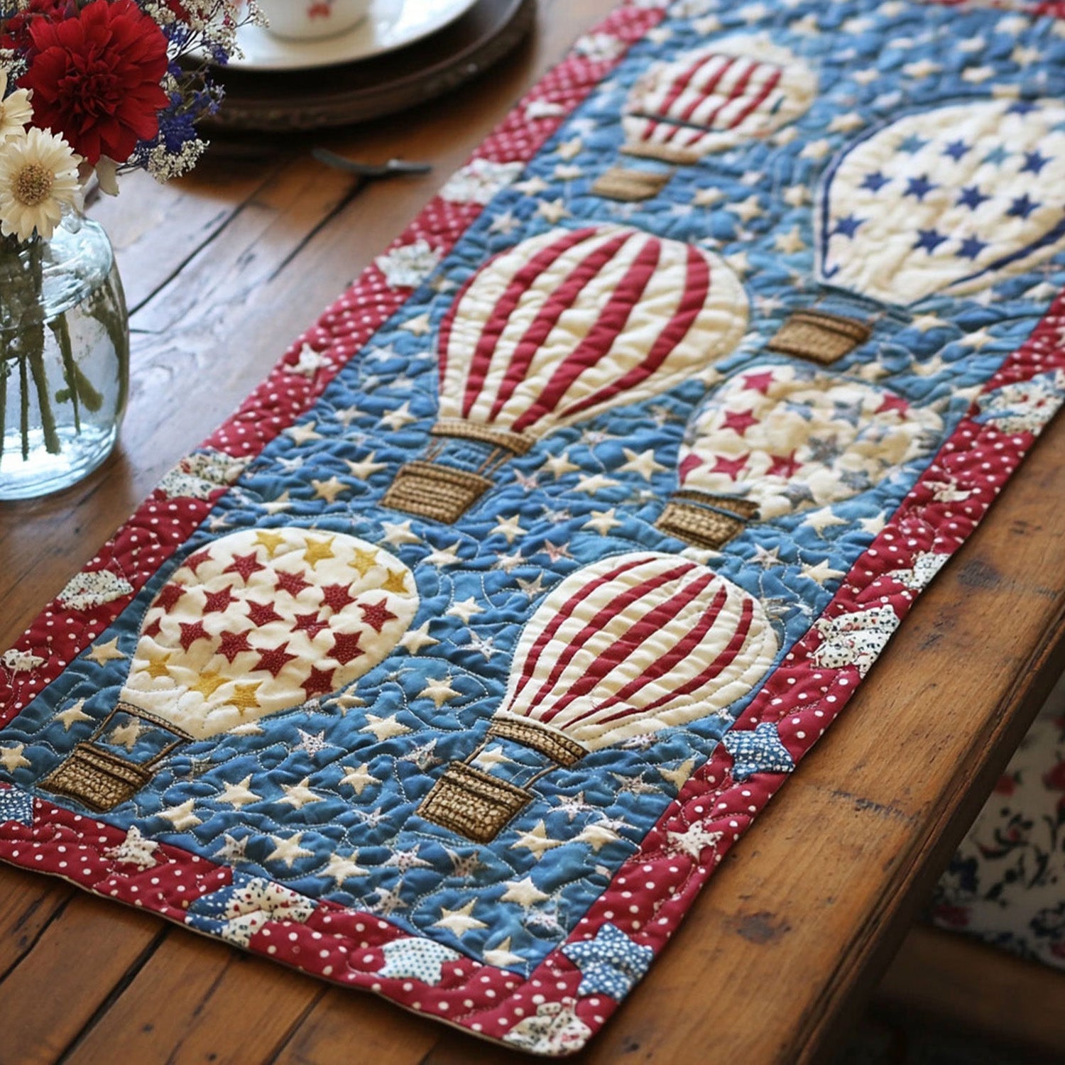 Liberty Sky Ride Quilted Table Runner NCU0PT5200 – Vantique