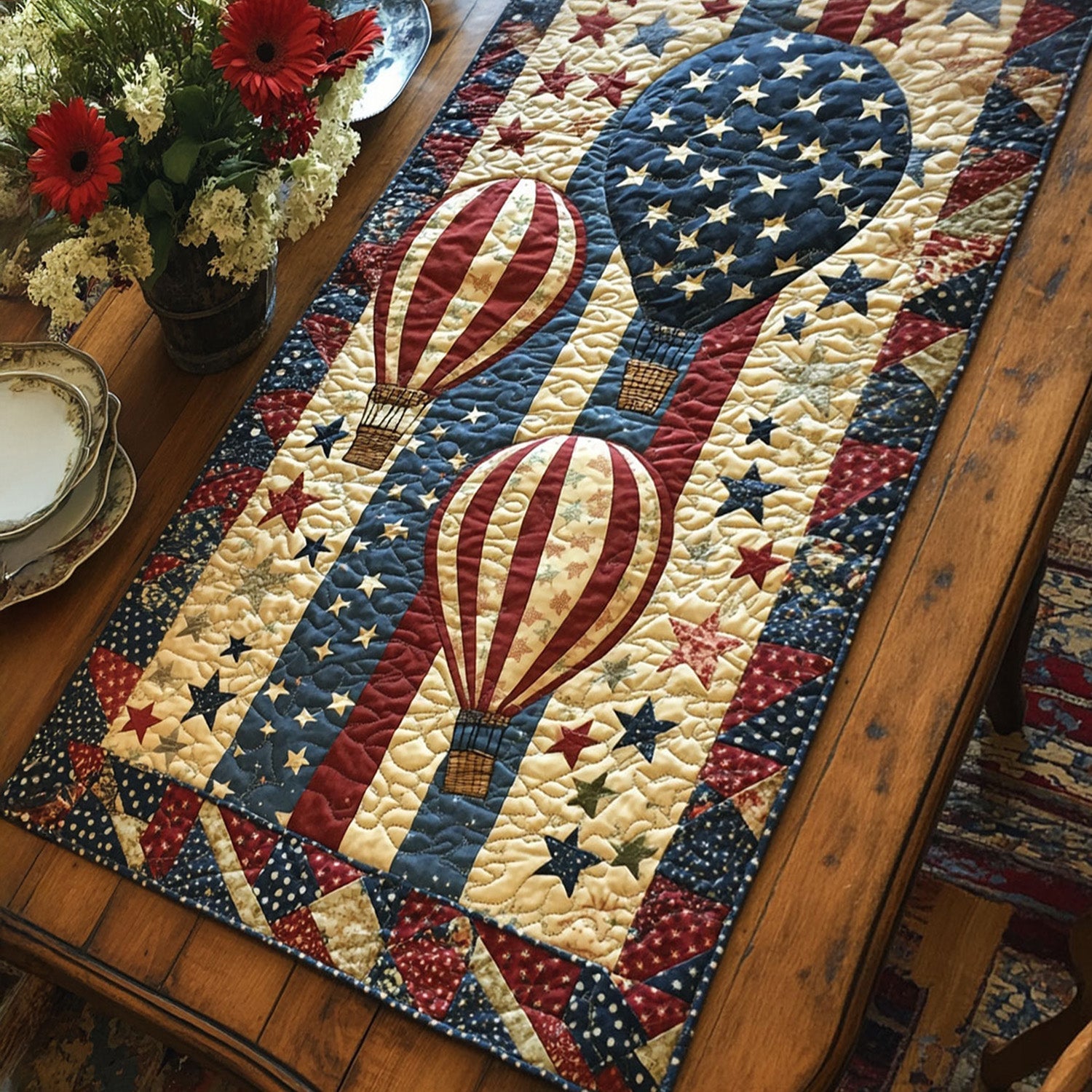 Liberty in the Air Quilted Table Runner NCU0PT5199 – Vantique