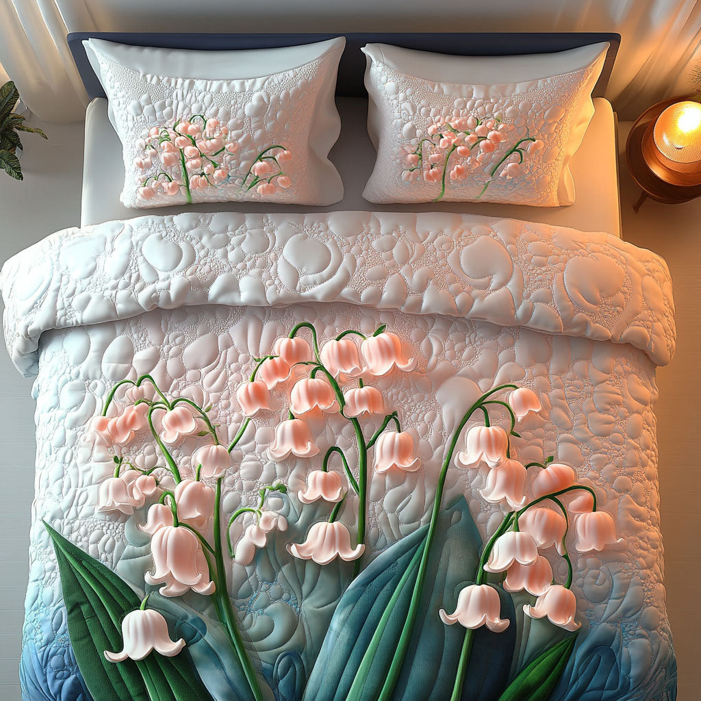 Lily Dreamscape 3-Piece Quilted Bedding Set NCU0NT6050 – Vantique