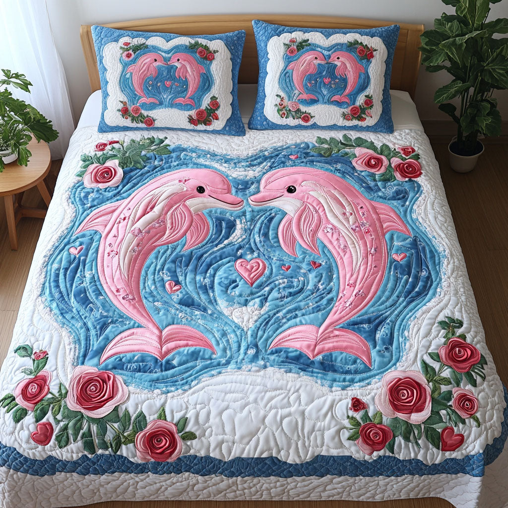 Love in the Current 3-Piece Quilted Bedding Set NCU0PT2970 – Vantique