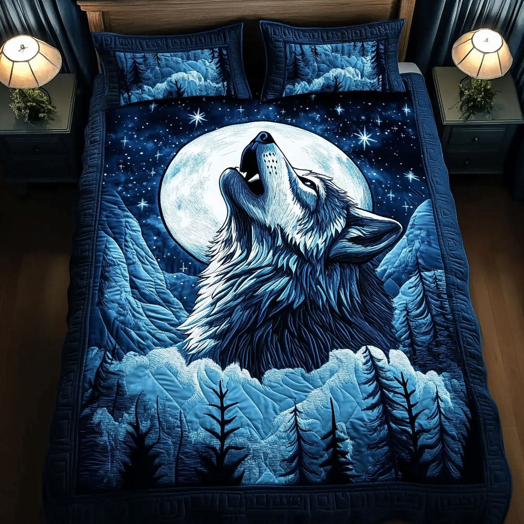Lunar Echo 3-Piece Quilted Bedding Set NCU0NT3859 – Vantique