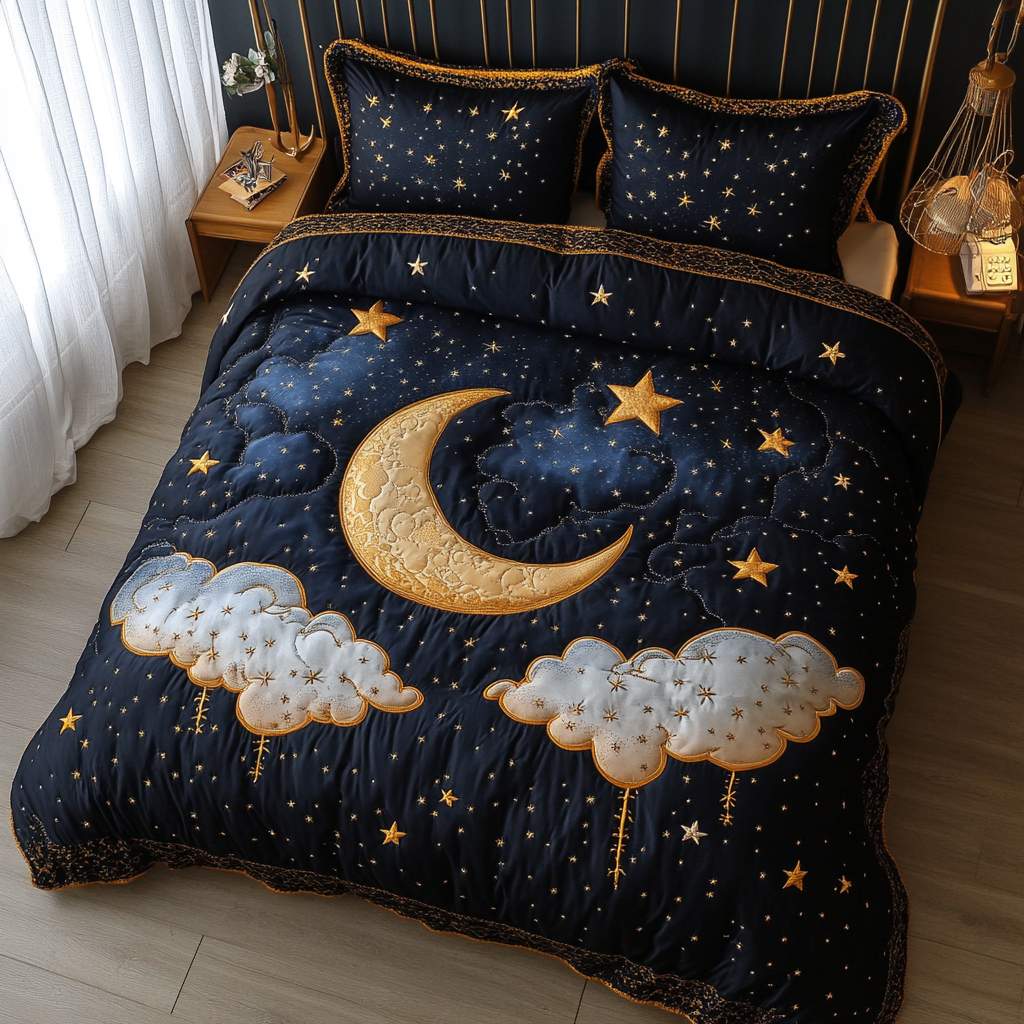 Lunar Glow 3-Piece Quilted Bedding Set NCU0DK5108 – Vantique