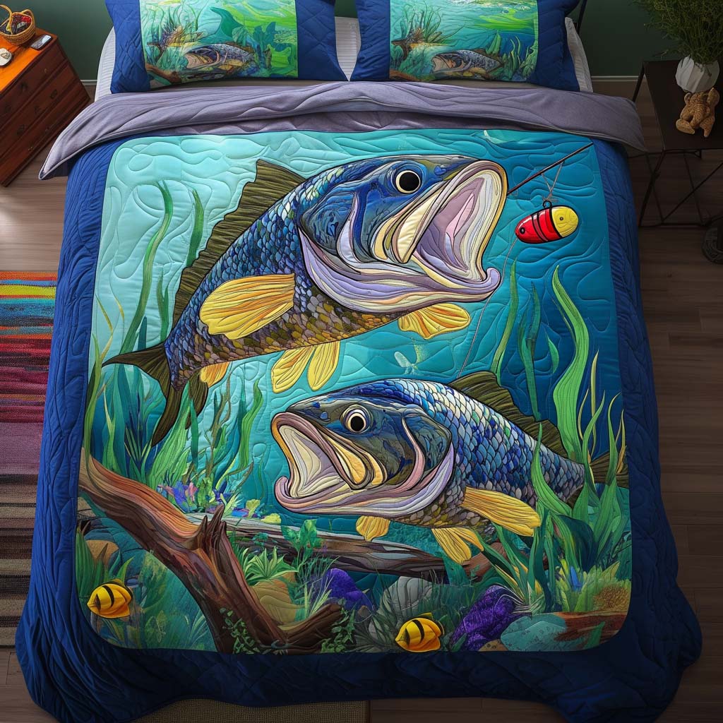 Lure of the Deep 3-Piece Quilted Bedding Set NCU0NT7193 – Vantique