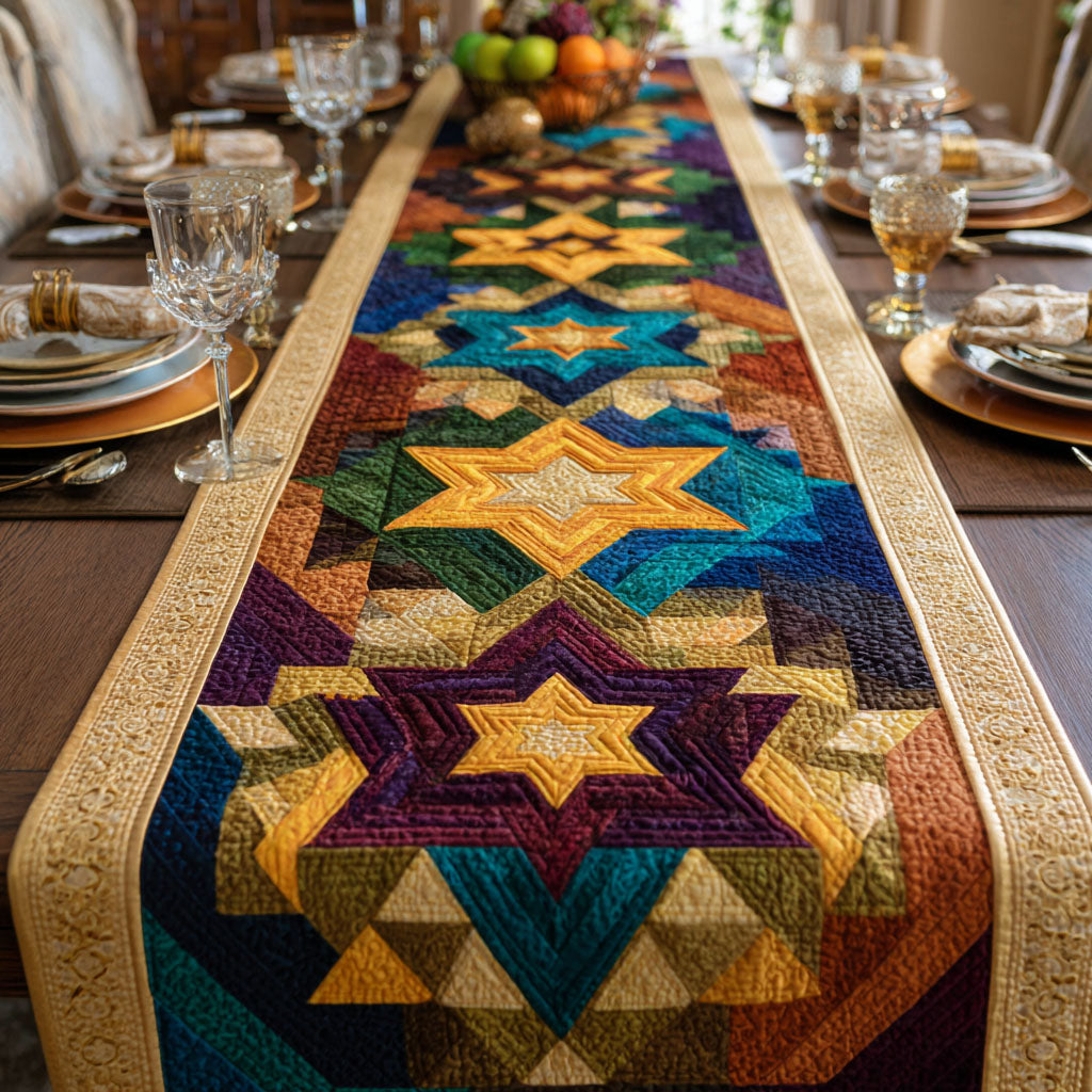 Magen David Quilted Table Runner NCU0NT12015 – Vantique