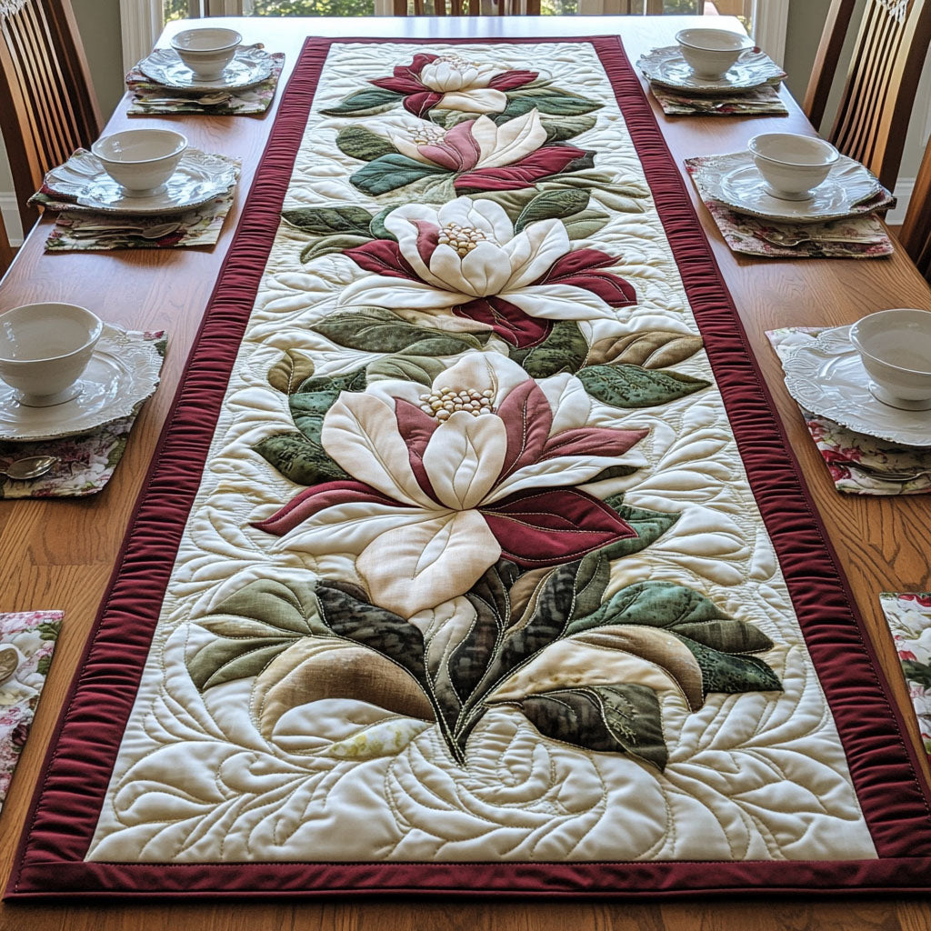 Magnolia Horizon Quilted Table Runner NCU0PT3657 – Vantique