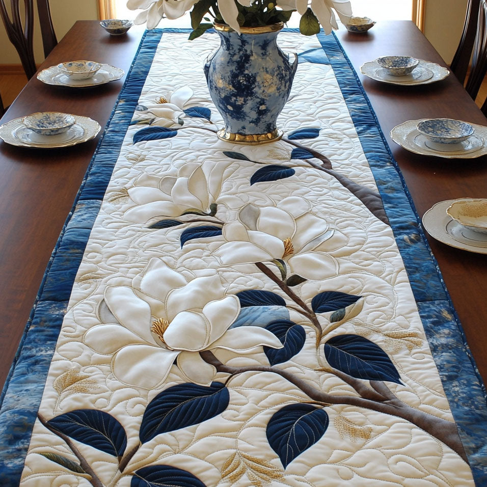 Magnolia Mist Quilted Table Runner NCU0PT6457 – Vantique