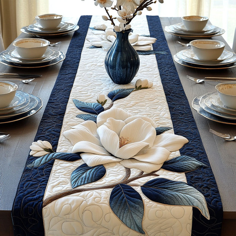 Magnolia Tranquil Quilted Table Runner NCU0PT6458 – Vantique