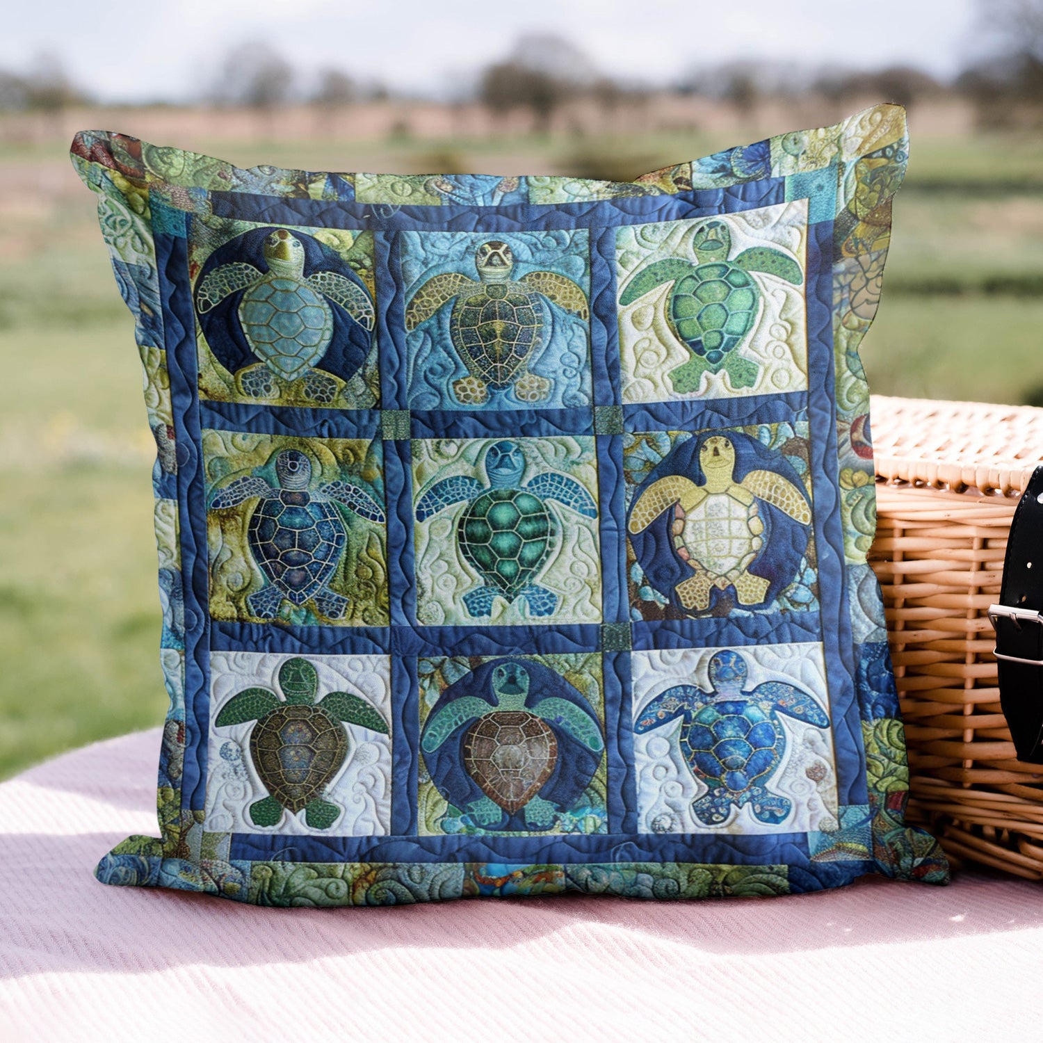 Turtle Tide Quilted Pillow Case NCU0TL636 – Vantique