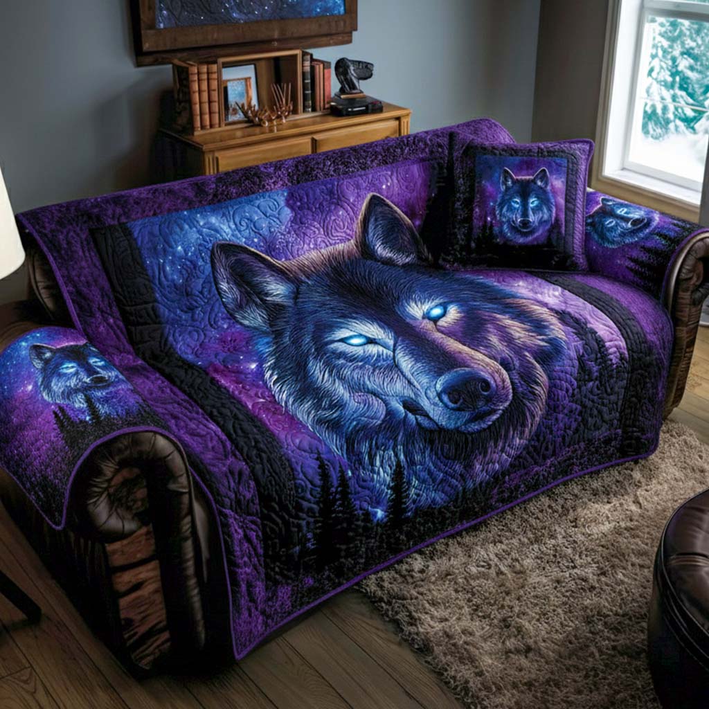 Midnight Howl Quilted Sofa Cover NCU0NT11011 – Vantique