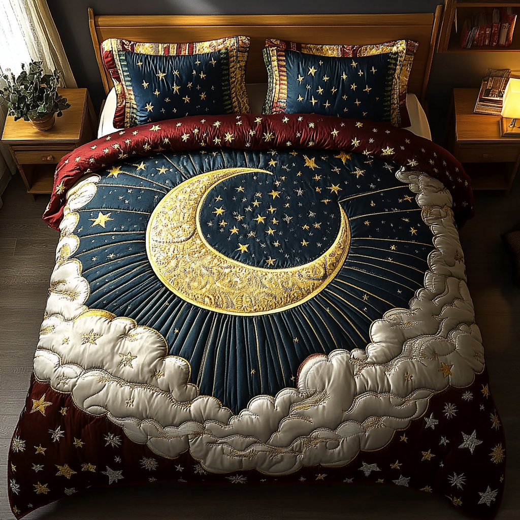 Midnight Magic 3-Piece Quilted Bedding Set NCU0DK5110 – Vantique