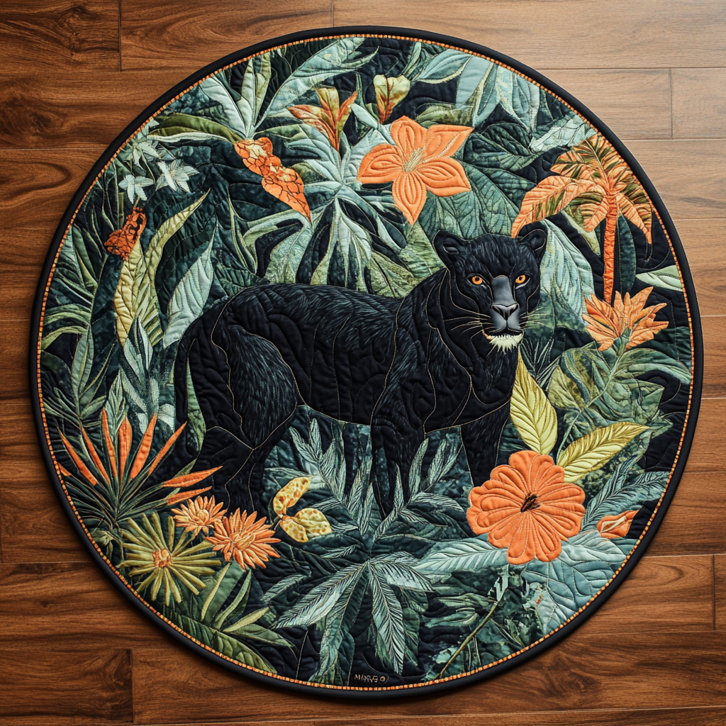 Midnight Roar Quilted Round Mat NCU0VH5438 – Vantique