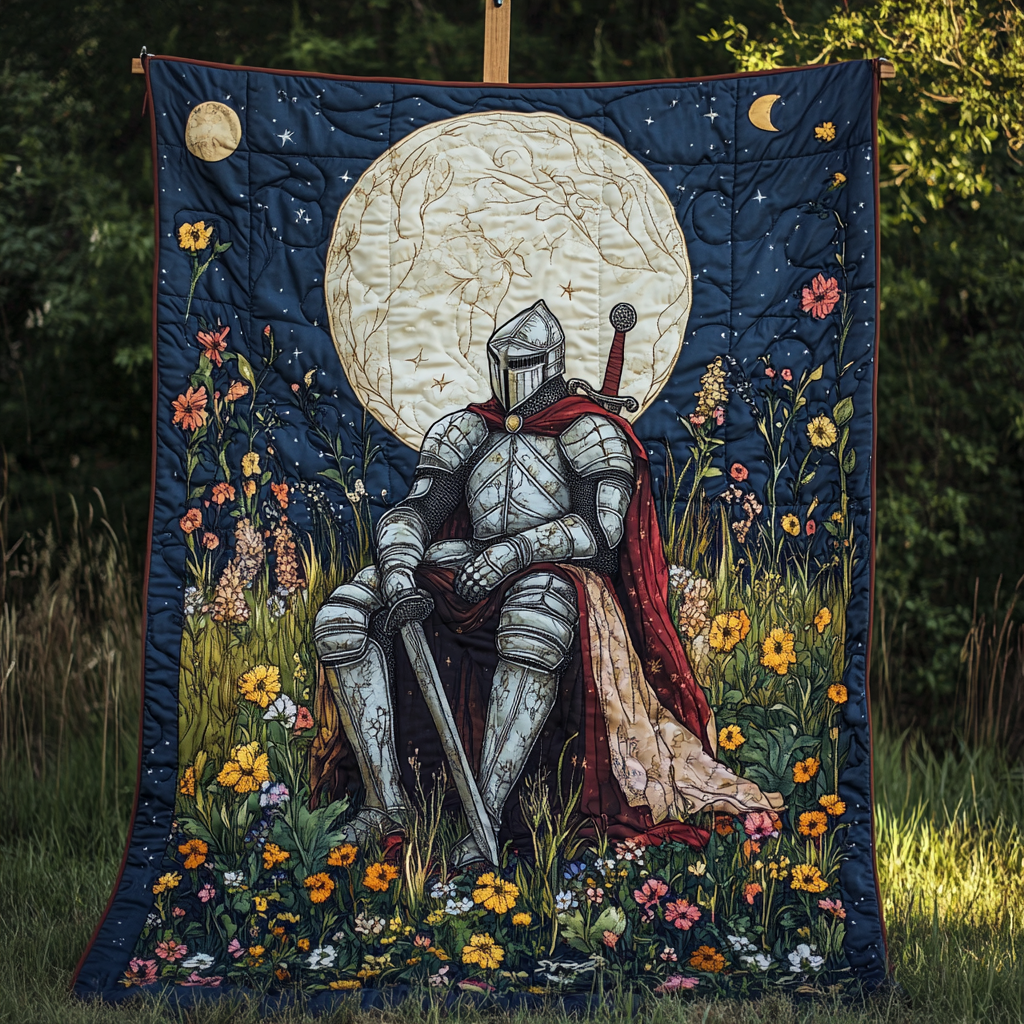 Moonflower Knight Quilted Blanket NCU0VH1852 – Vantique