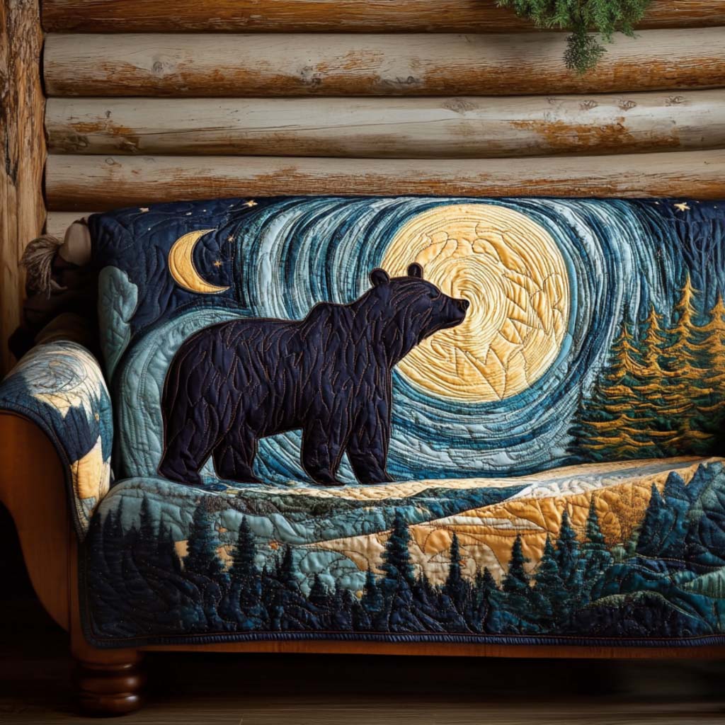 Moonlight Bear Quilted Sofa Cover NCU0NT10664 – Vantique