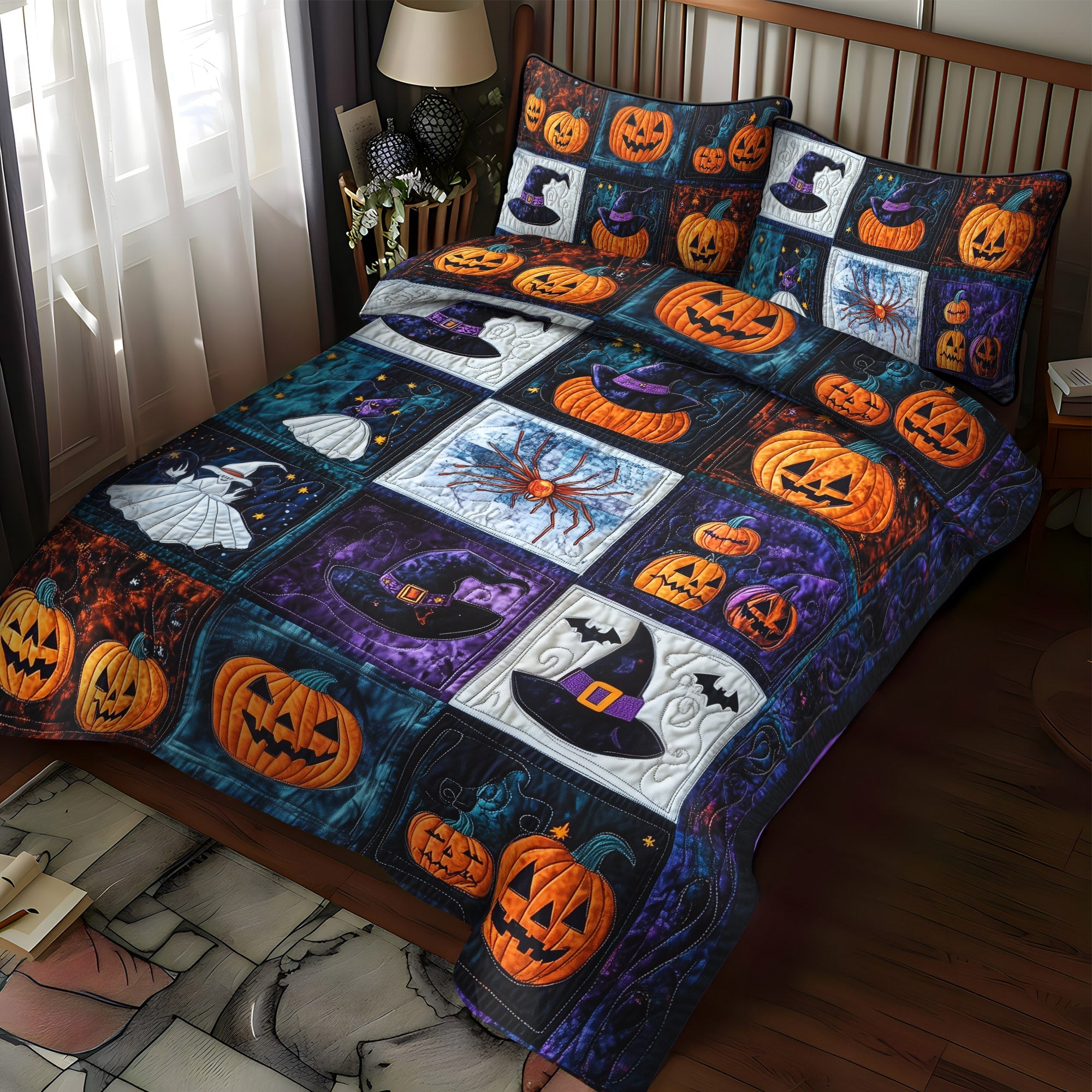 Moonlit Magic 3-Piece Quilted Bedding Set NCU0PT934 – Vantique
