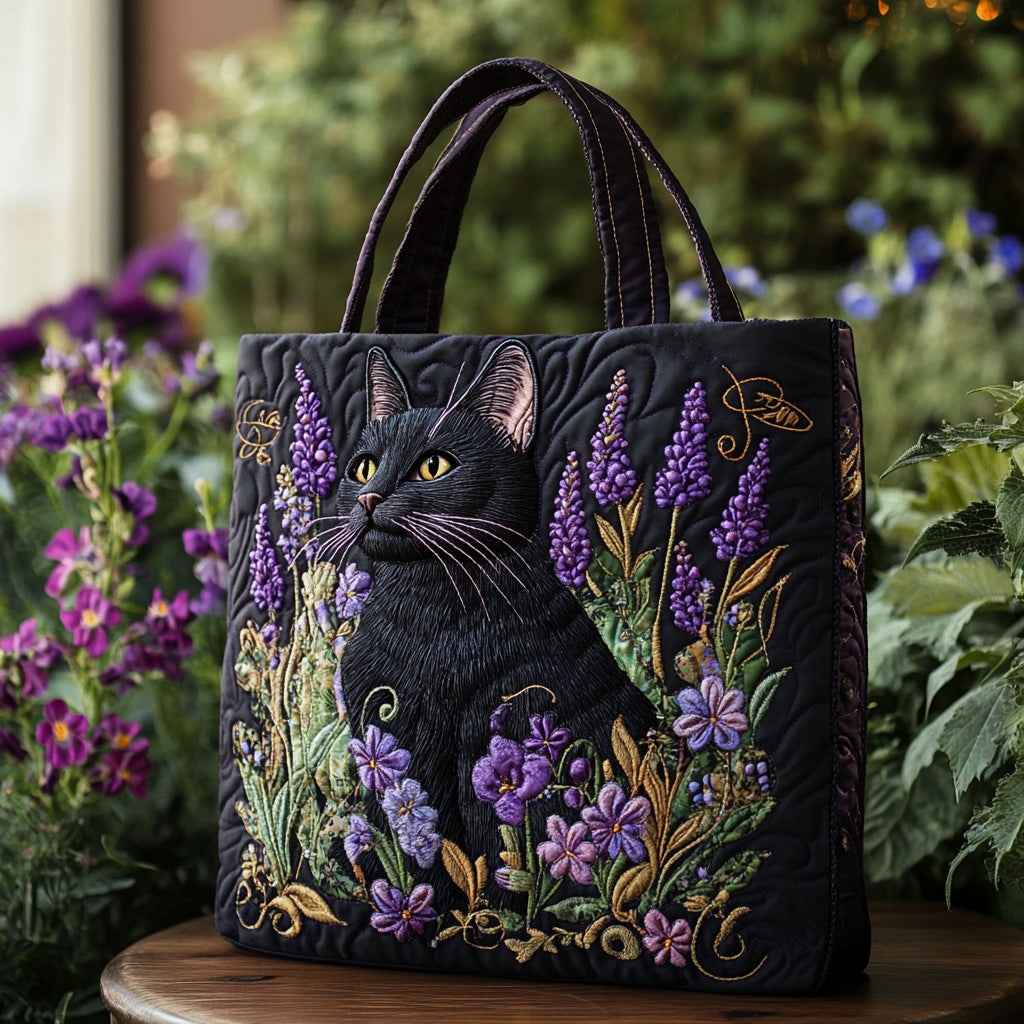 Moonlit Meow Quilted Tote Bag NCU0DV7272 – Vantique