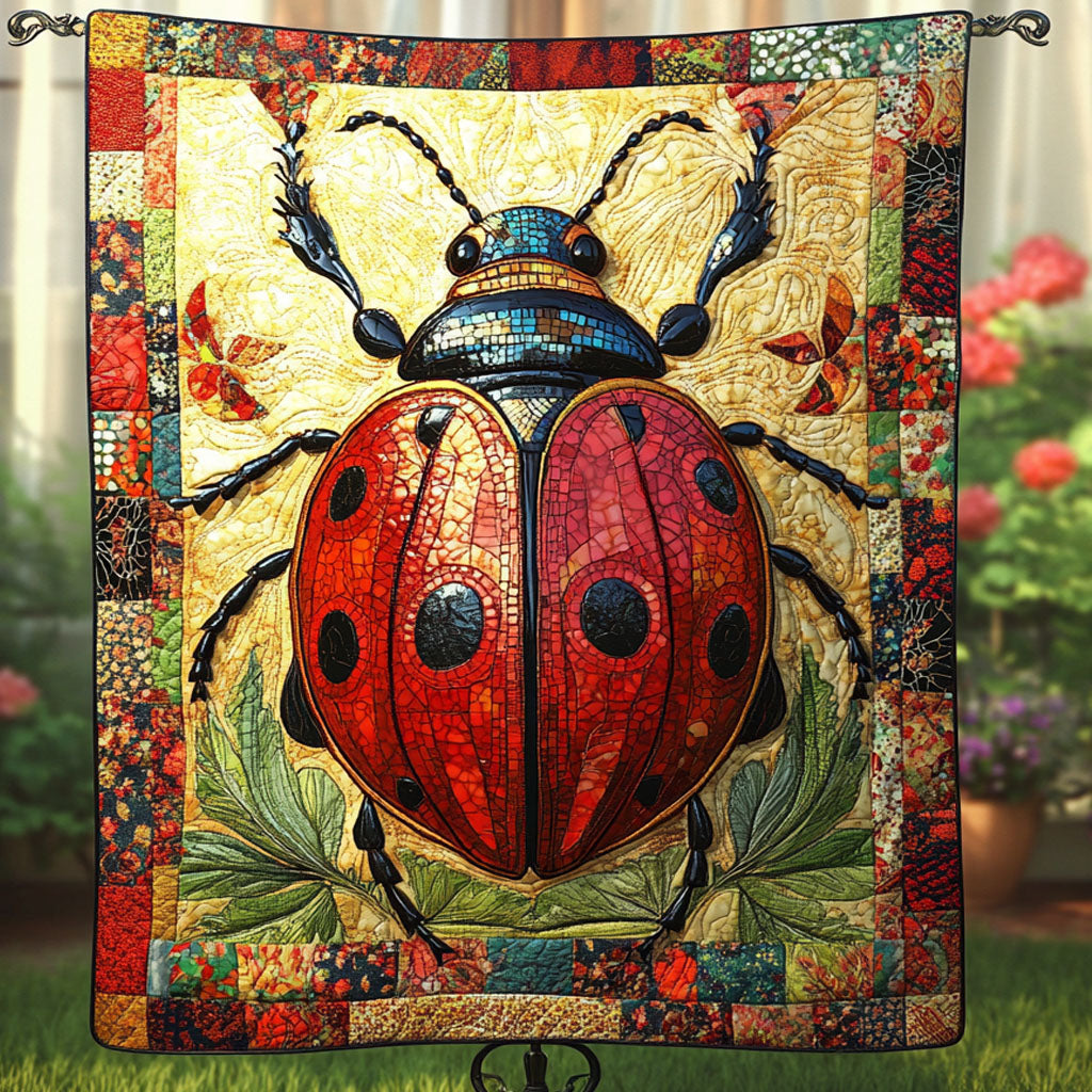Mosaic Ladybug Magic Quilted Blanket NCU0NT2892 – Vantique