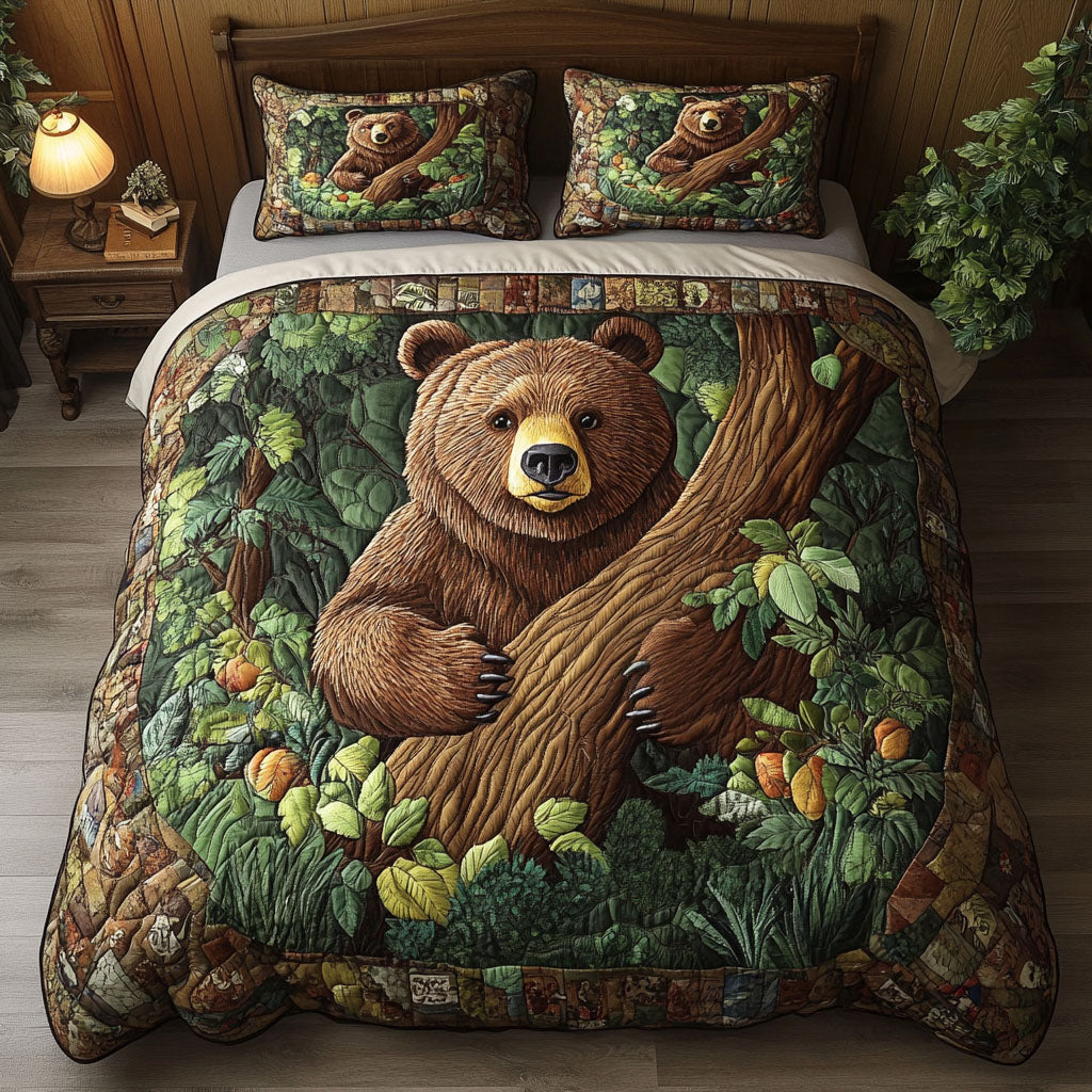 Mountain Beast 3-Piece Quilted Bedding Set NCU0NT2856 – Vantique