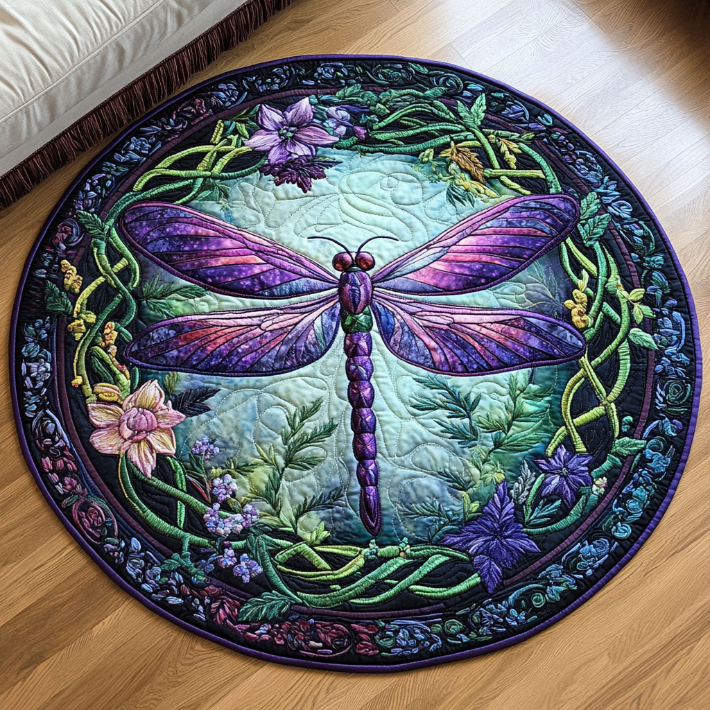 Mystic Bloom Quilted Round Mat NCU0NT3823 – Vantique