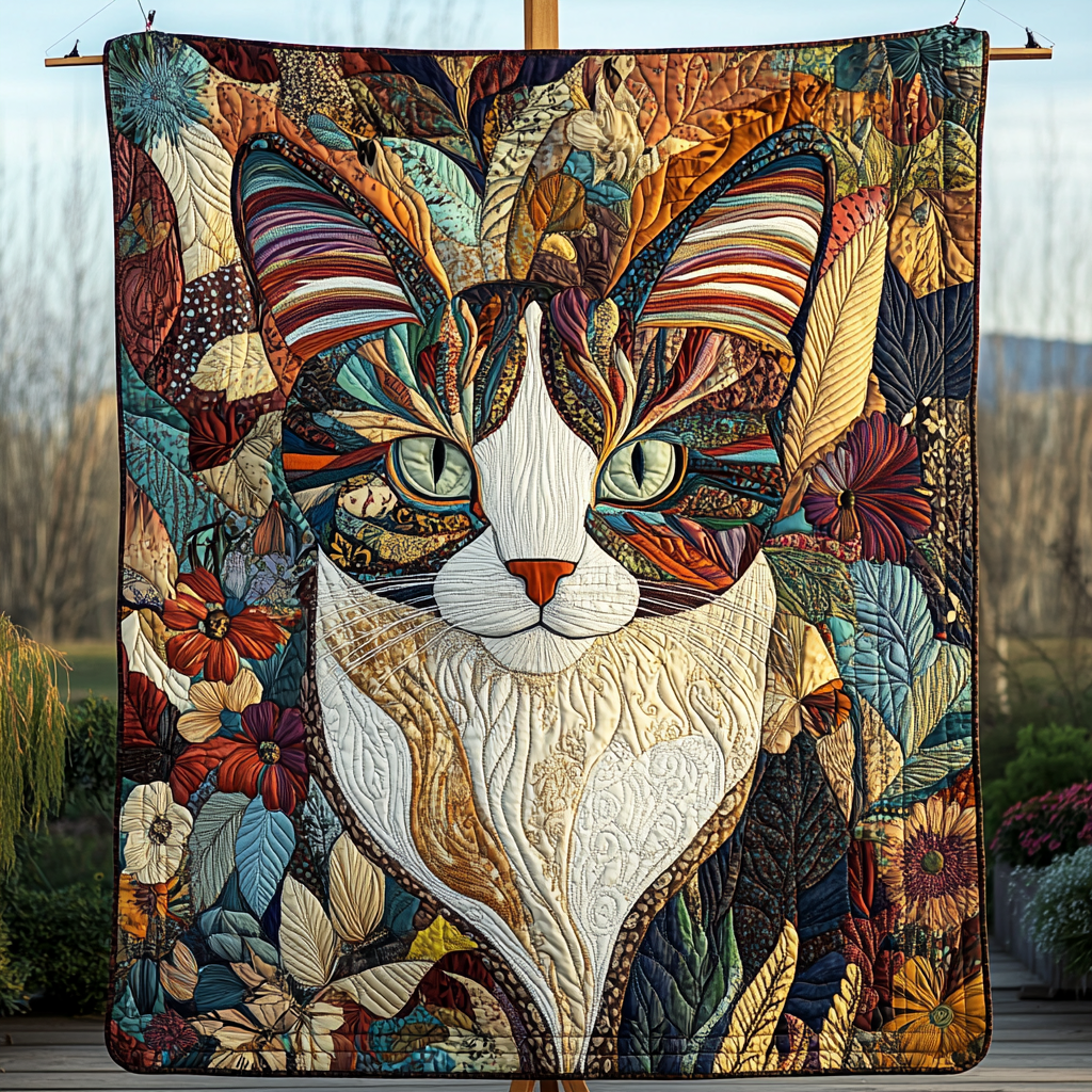 Mystic Kitty Quilted Blanket NCU0DK4704 – Vantique