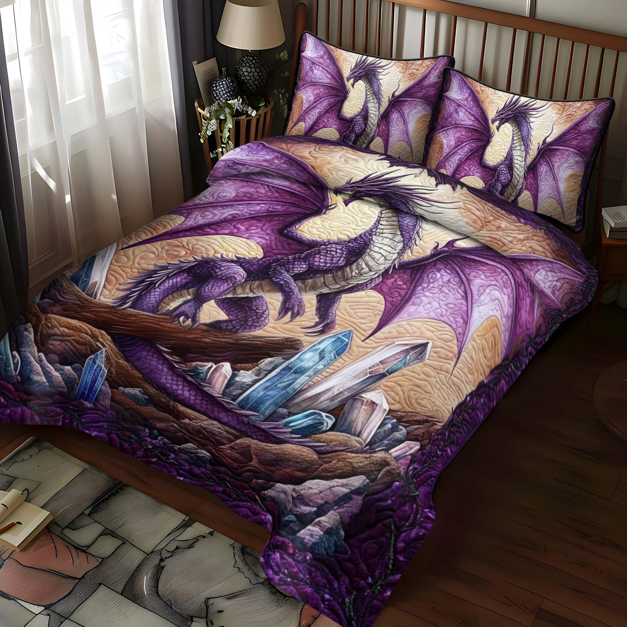 Mystic Scale 3-Piece Quilted Bedding Set NCU0NT914 – Vantique