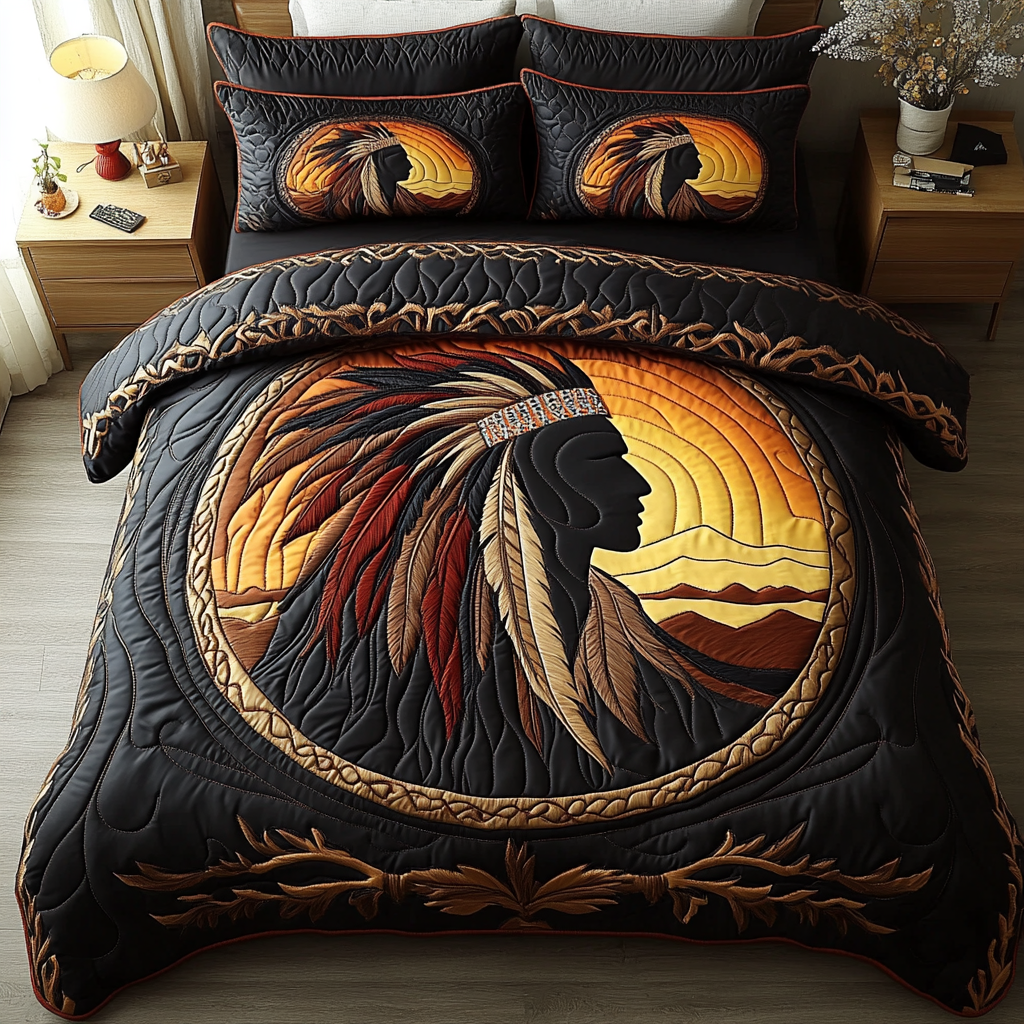 Native Guardian 3-Piece Quilted Bedding Set NCU0DK3607 – Vantique