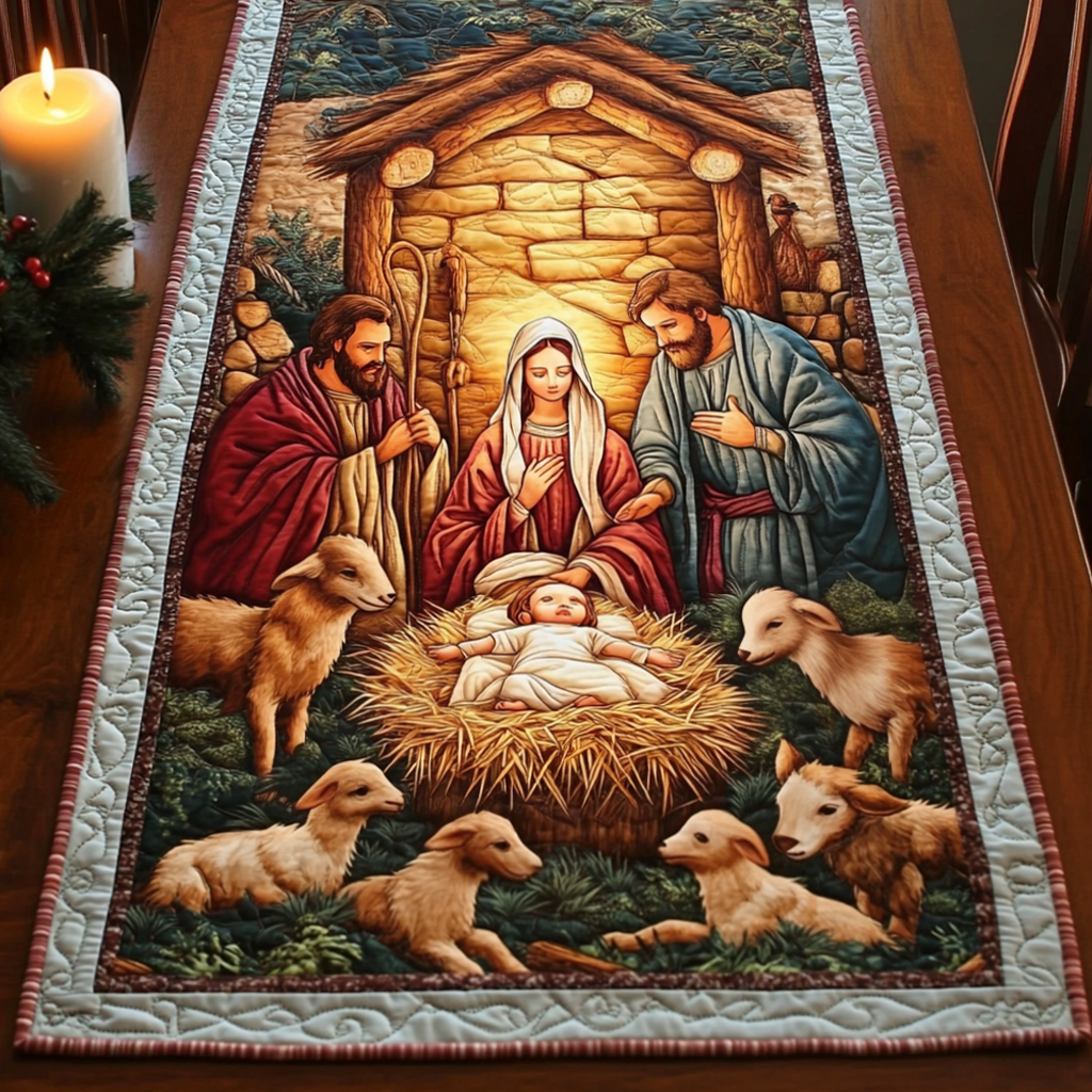 Nativity Grace Quilted Table Runner NCU0VH299 – Vantique