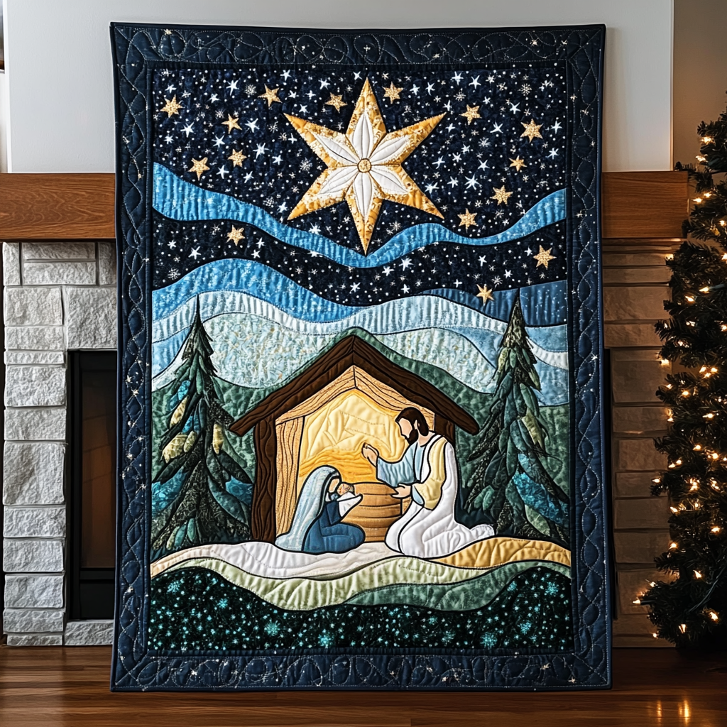 Nativity Night Quilted Blanket NCU0TL1509 – Vantique