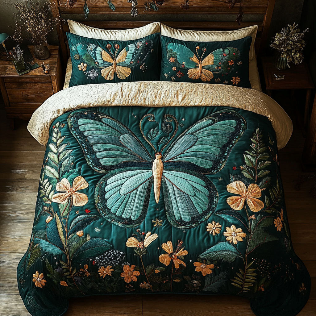 Nature Radiance 3-Piece Quilted Bedding Set NCU0PT3486 – Vantique