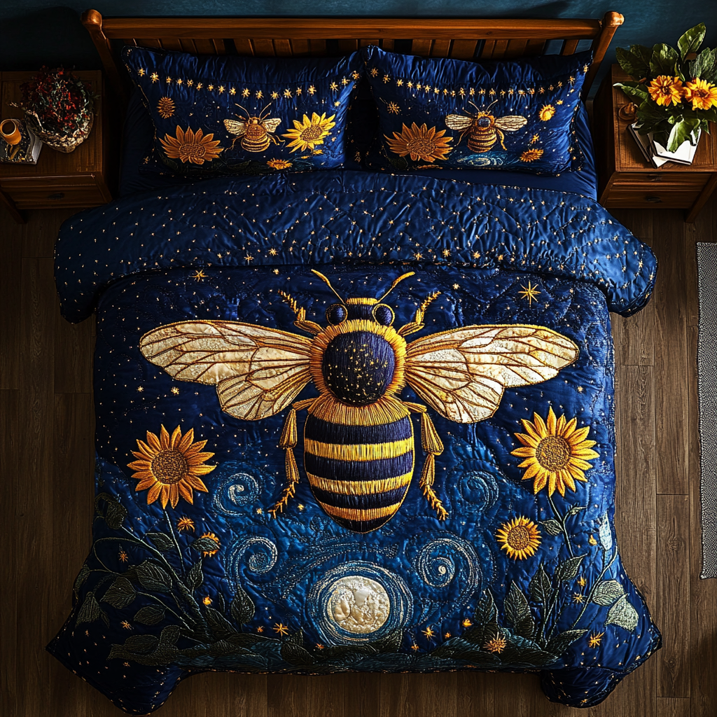 Nectar Seeker 3-Piece Quilted Bedding Set NCU0DK5008 – Vantique