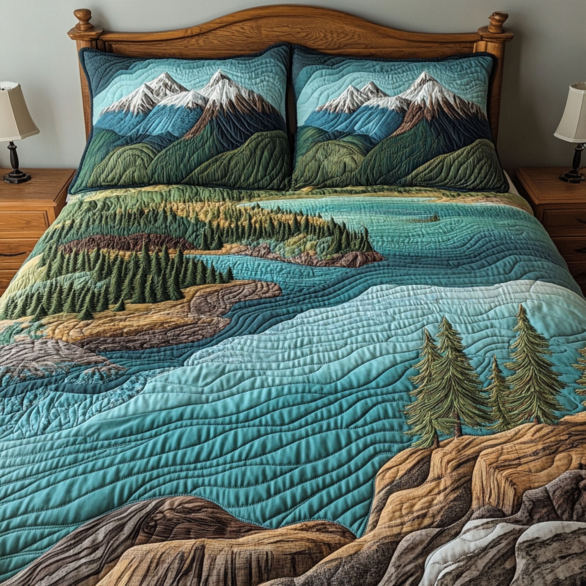 Nevada Dreamscape 3-Piece Quilted Bedding Set NCU0PT6400 – Vantique