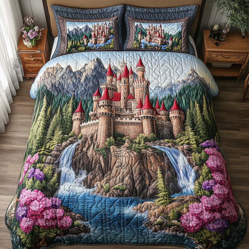 Noble Castle 3-Piece Quilted Bedding Set NCU0DK8022 – Vantique