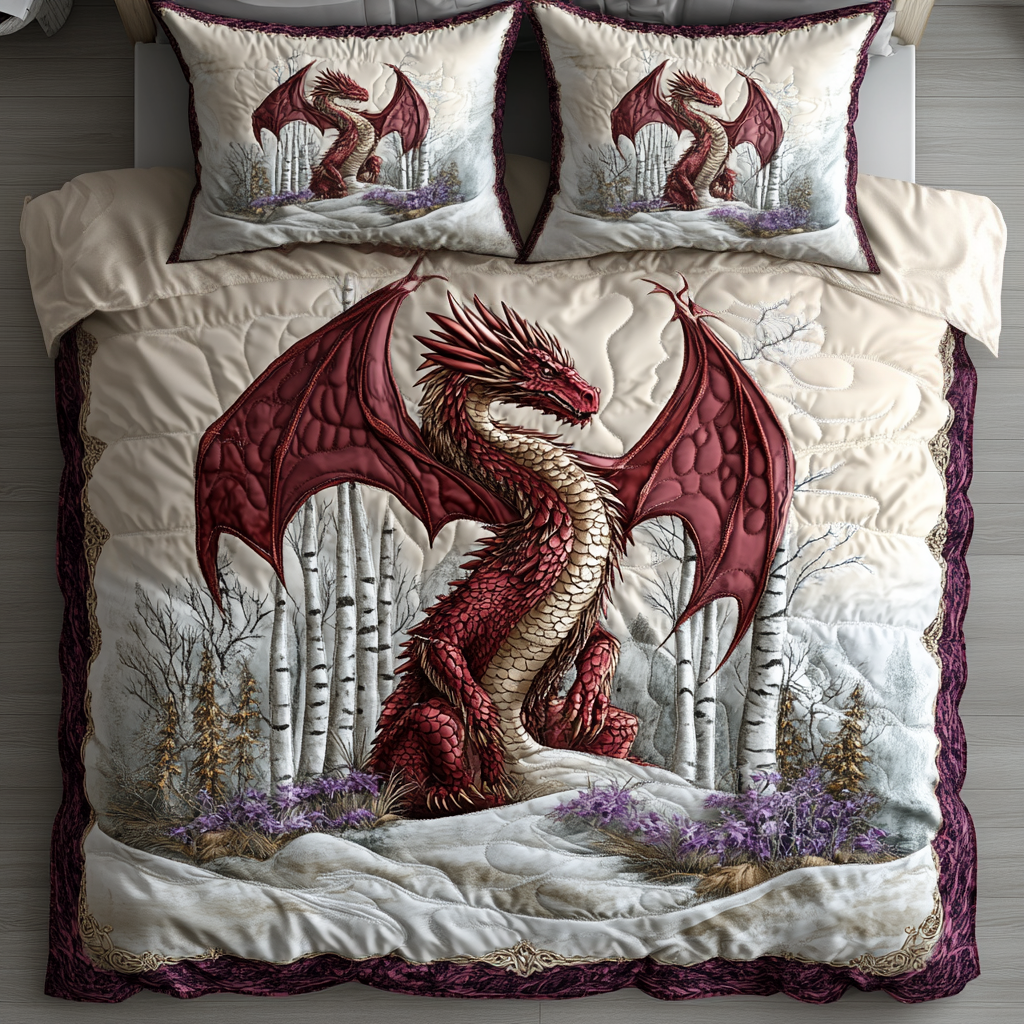 Noble Guardian 3-Piece Quilted Bedding Set NCU0DV2455 – Vantique