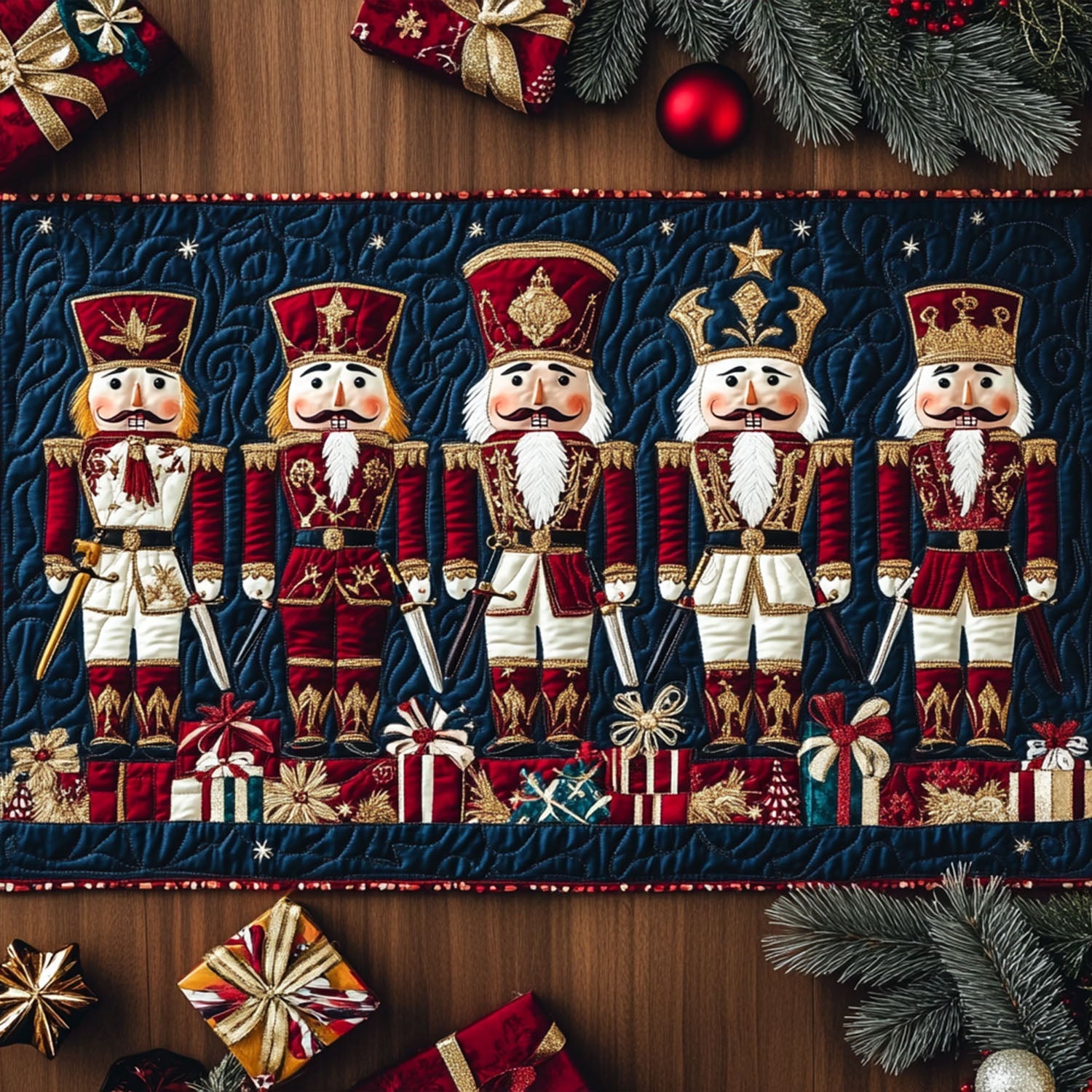Nutcracker Fantasy Quilted Table Runner NCU0PT2714 – Vantique
