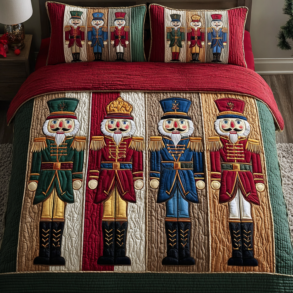 Nutcracker Magic 3-Piece Quilted Bedding Set NCU0DK10659 – Vantique