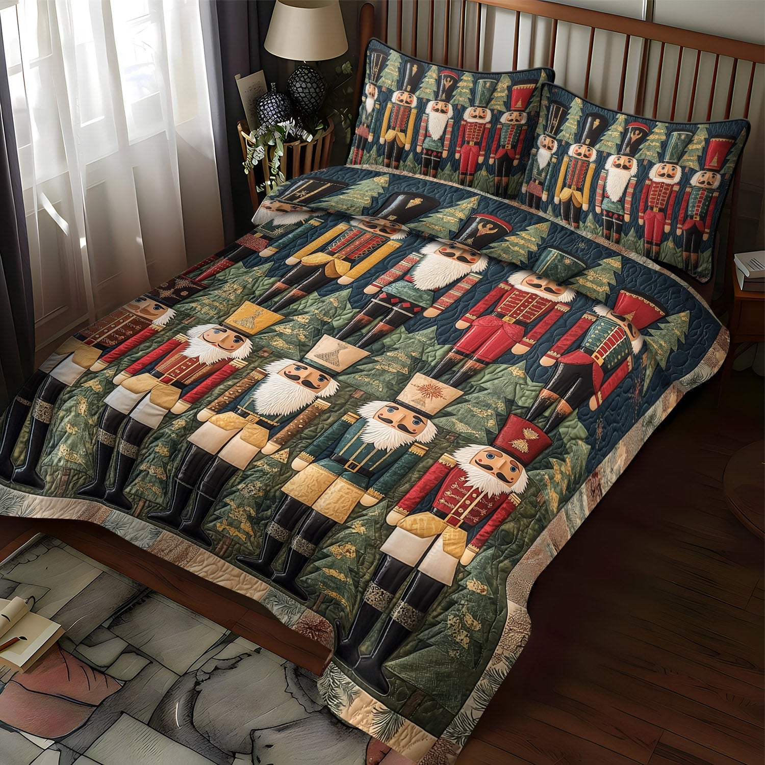 Nutcracker Night 3-Piece Quilted Bedding Set NCU0TL1598 – Vantique