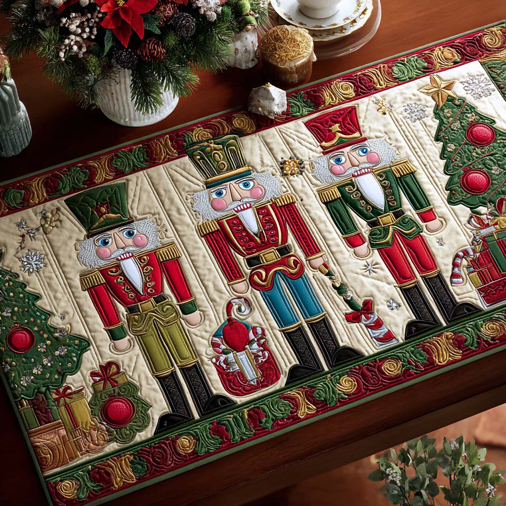 Nutcracker Parade Quilted Table Runner NCU0NT10291 – Vantique