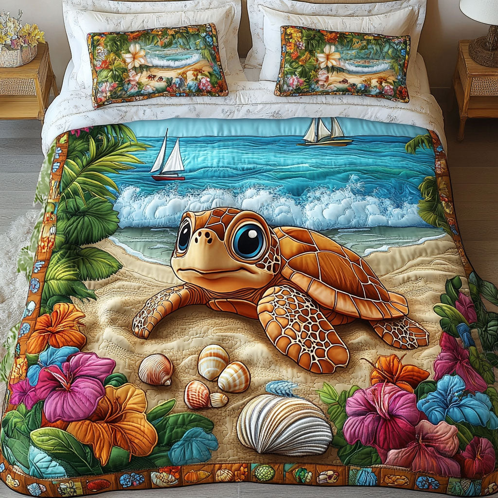 Ocean Guardian 3-Piece Quilted Bedding Set NCU0NT2519 – Vantique