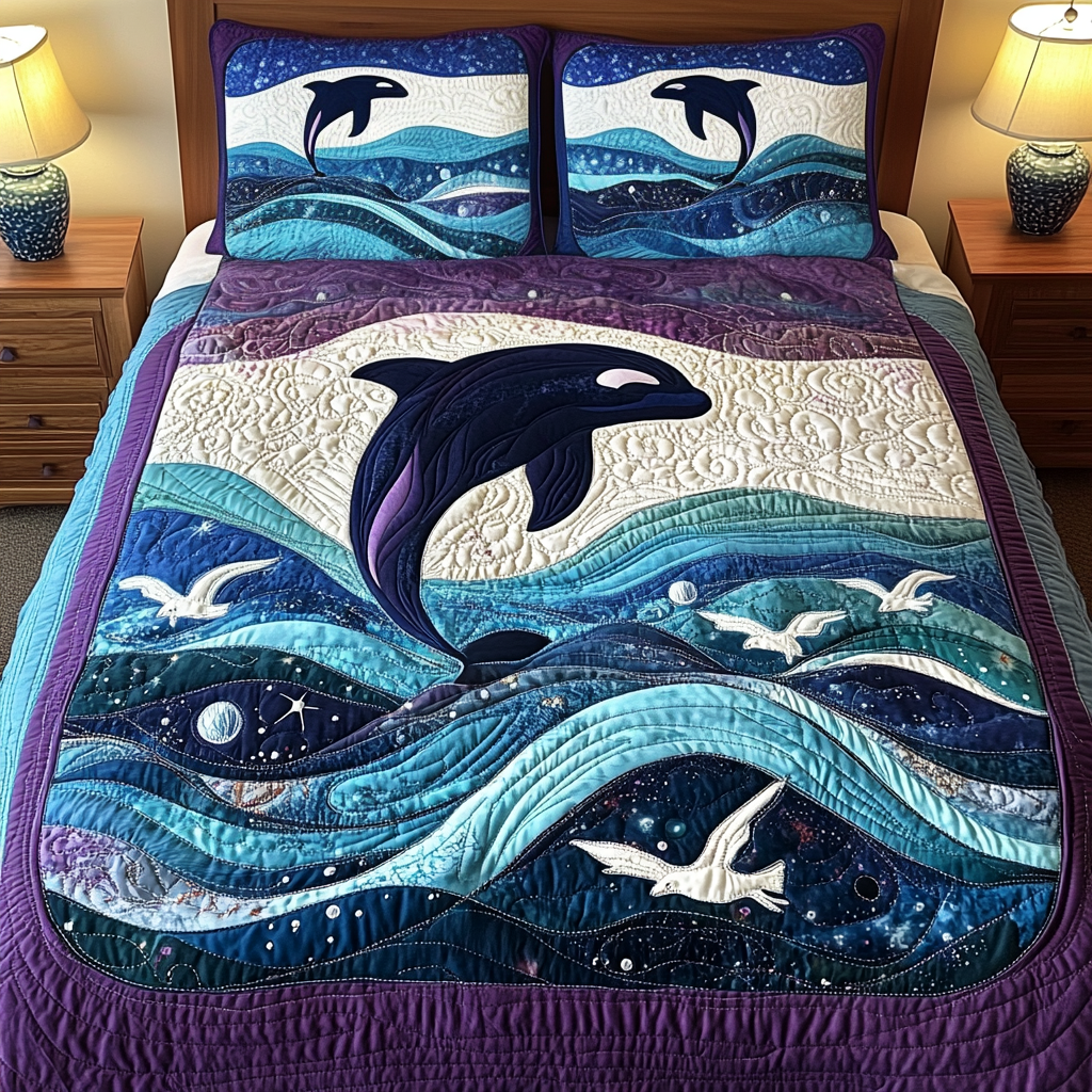 Ocean Majesty 3-Piece Quilted Bedding Set NCU0VH1251 – Vantique