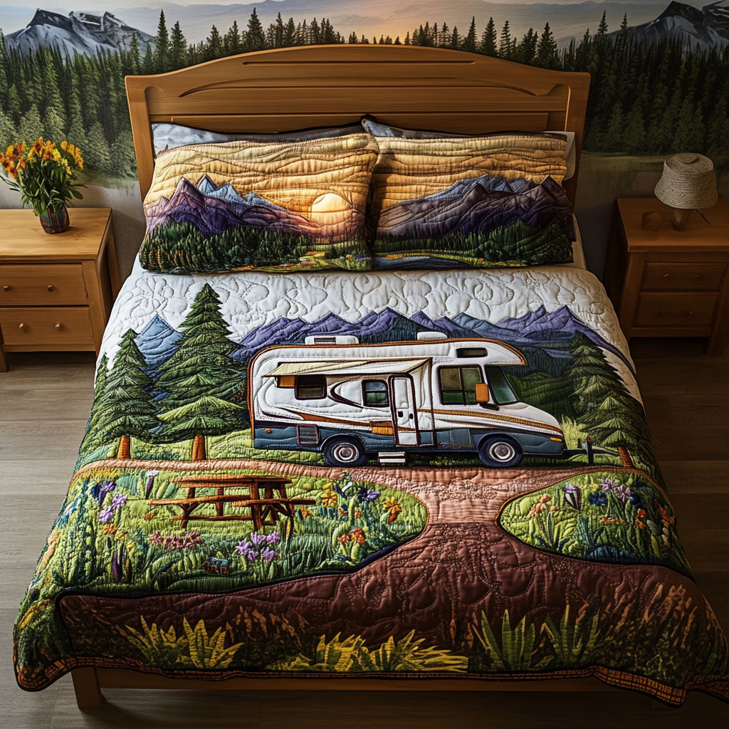 Open Road Dream 3-Piece Quilted Bedding Set NCU0PT6349 – Vantique