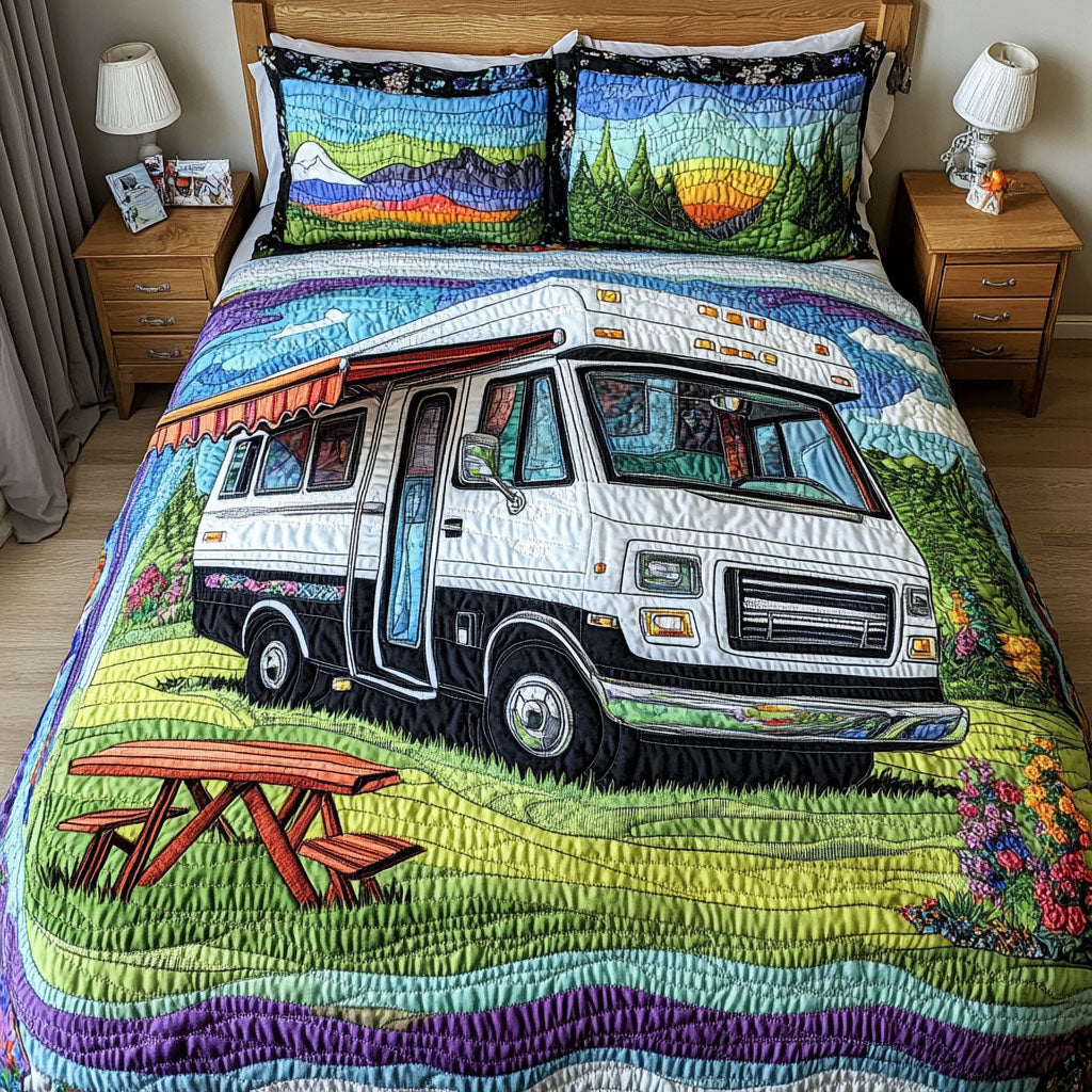 Open Sky Adventure 3-Piece Quilted Bedding Set NCU0PT6350 – Vantique