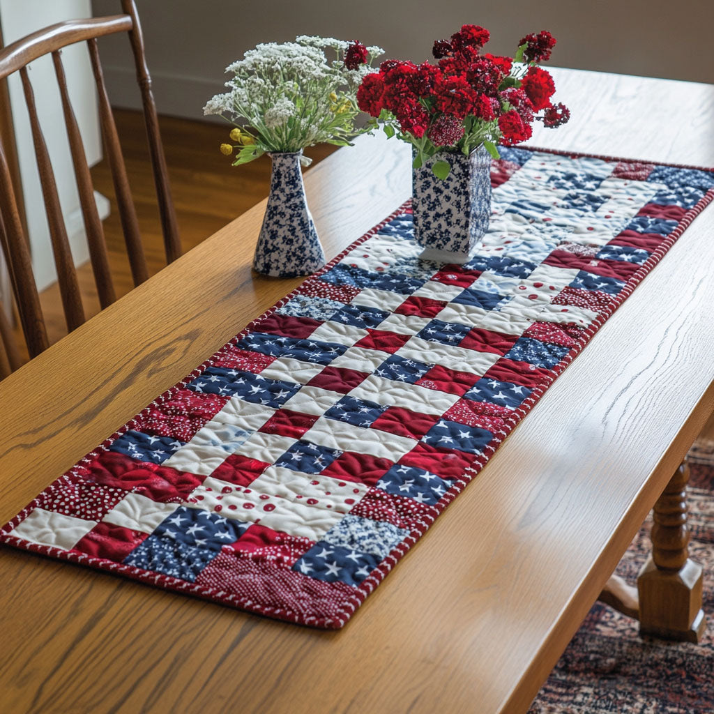 Patriotic Charm Quilted Table Runner NCU0PT3311 – Vantique