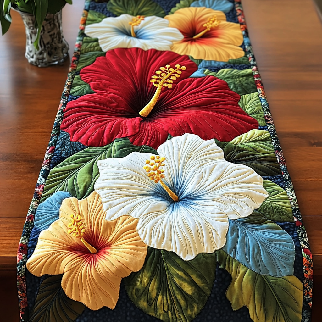 Petal Dance Quilted Table Runner NCU0VL1794 – Vantique