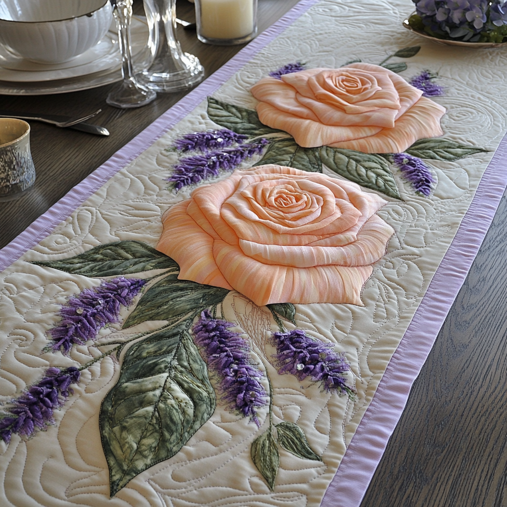 Petal Garden Quilted Table Runner NCU0VL2117 – Vantique