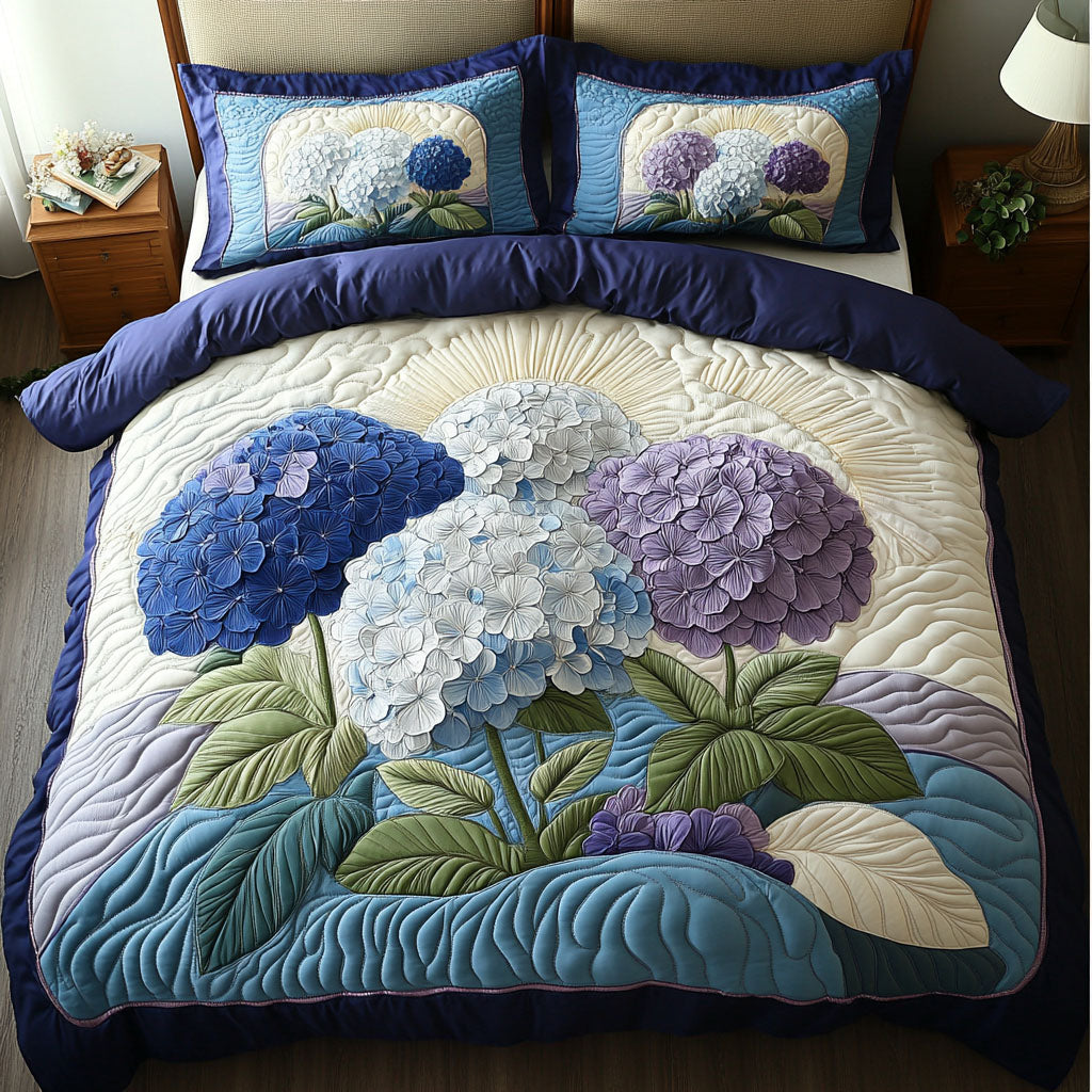 Petals in Full Bloom 3-Piece Quilted Bedding Set NCU0PT5758 – Vantique