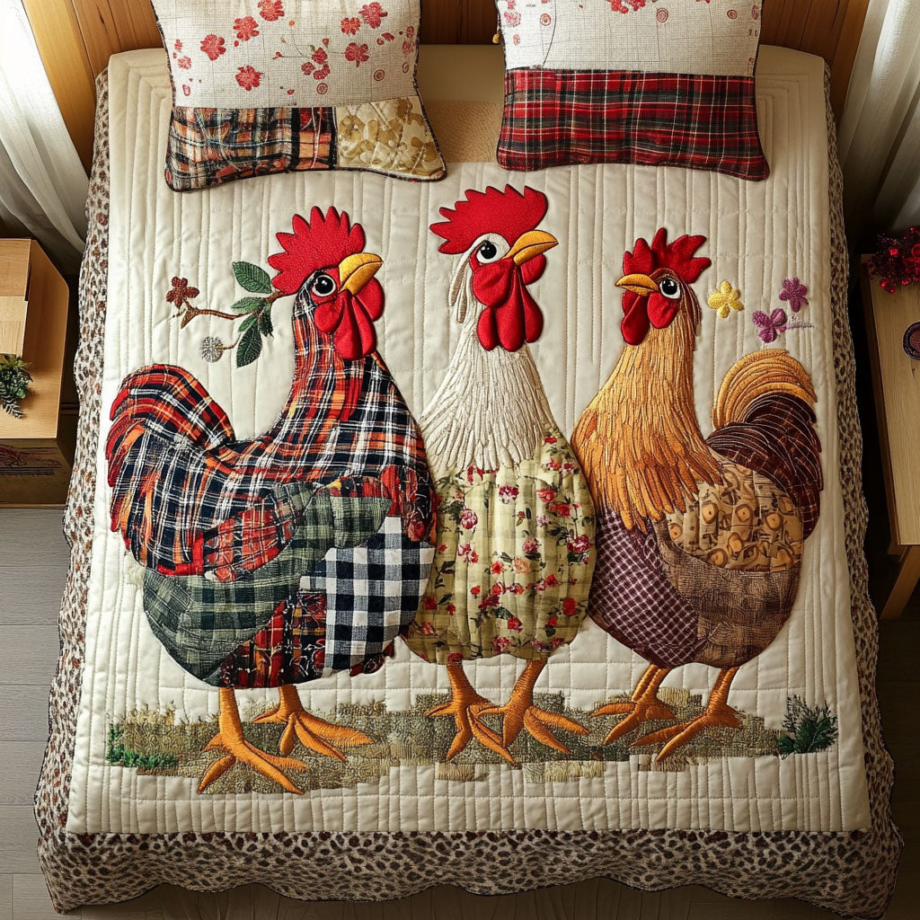 Plaid Trio 3-Piece Quilted Bedding Set NCU0NT3532 – Vantique