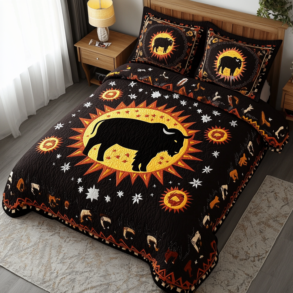 Prairie Guardian 3-Piece Quilted Bedding Set NCU0DK3216 – Vantique