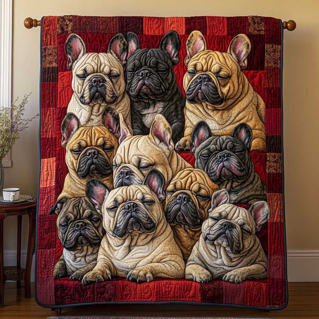 Pug Pile Quilted Blanket NCU0PT2043 – Vantique