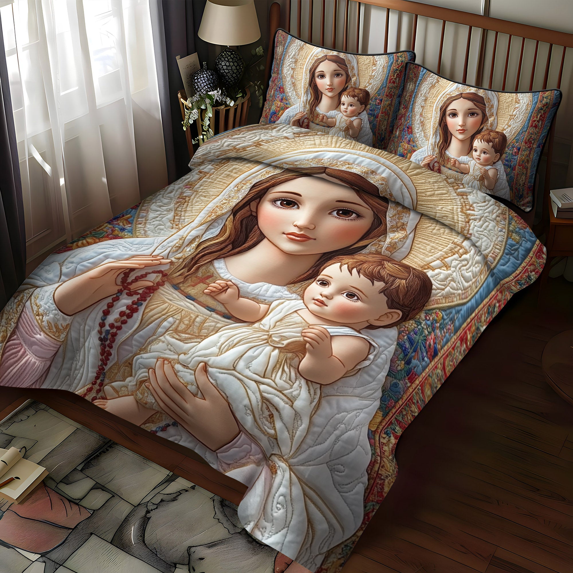 Pure Devotion 3-Piece Quilted Bedding Set NCU0NT1775 – Vantique